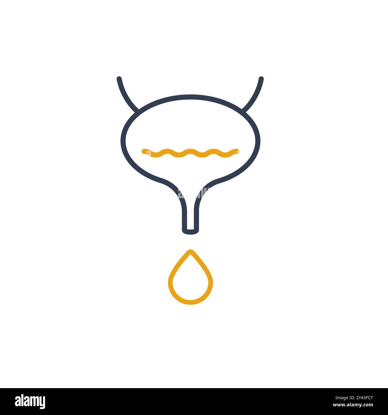 Urinary incontinence bladder disease awareness medical icon Stock ...