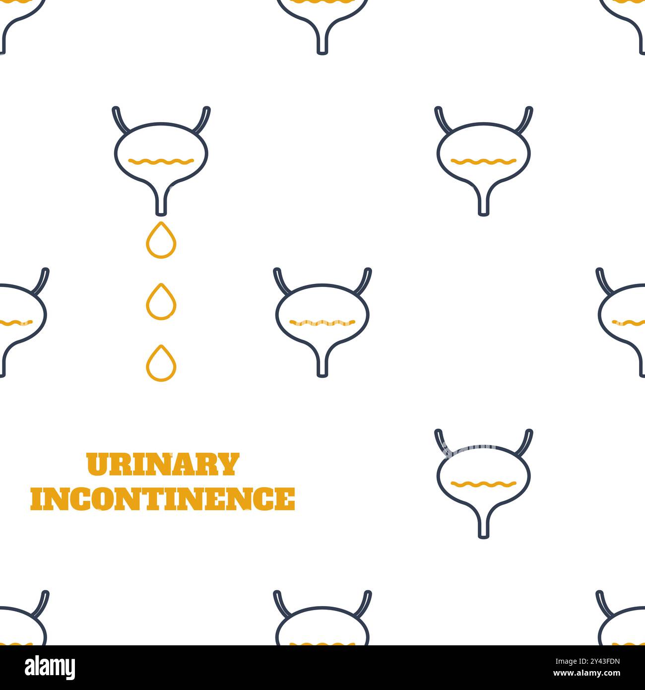 Urinary incontinence bladder disease awareness medical diagram Stock ...