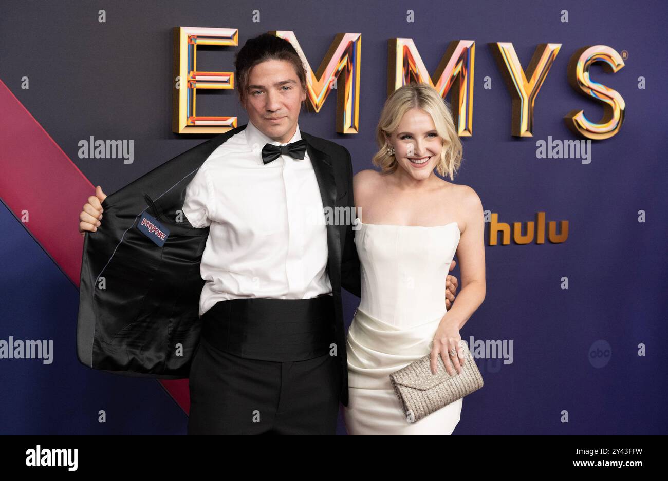 Jesse McLaren and Ali Drucker arrive for the 76th annual Primetime Emmy ...