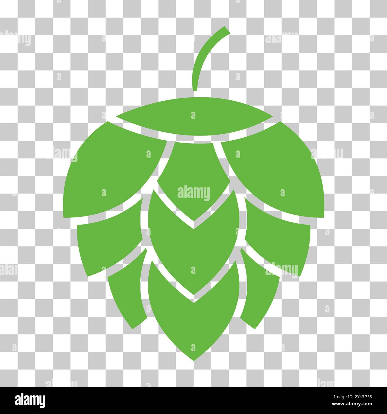 Hop icon beer cone leaf sign,pub herb design, nature seed vector ...