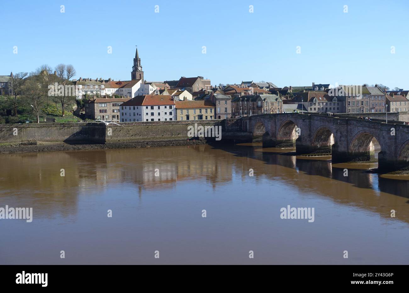 Market Town of Berwick-upon-Tweed & the Old 17th Century Sandstone ...