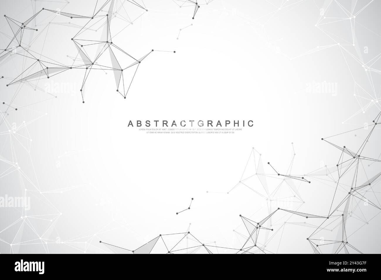 Plexus abstract digital background. Digital network connection banner design template in the ...