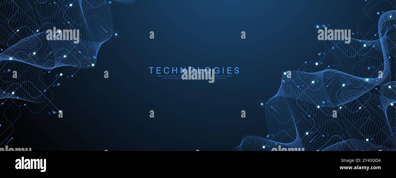 Abstract digital technology background. Digital tech motherboard ...