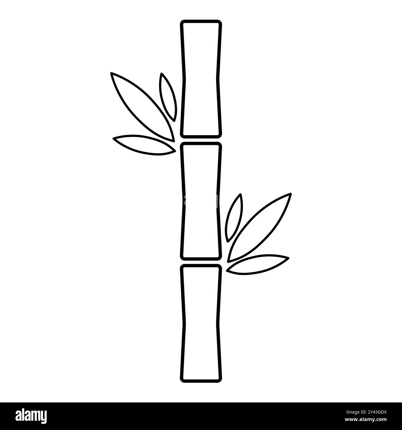 Bamboo leaf icon, nature tropical symbol design, web sign vector ...