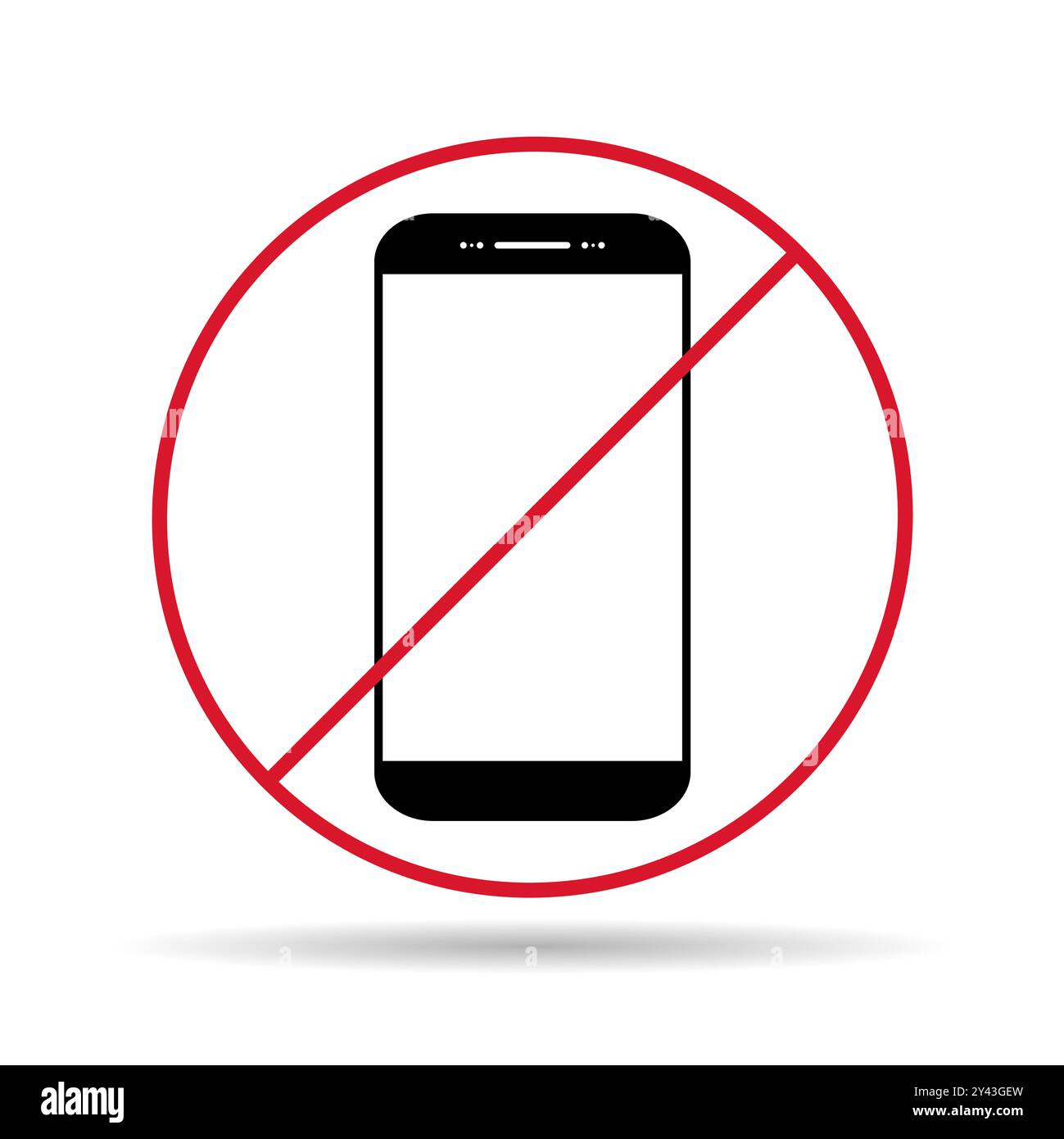 Mobile forbidden shadow icon, no use phone sign, ban smartphone label ...