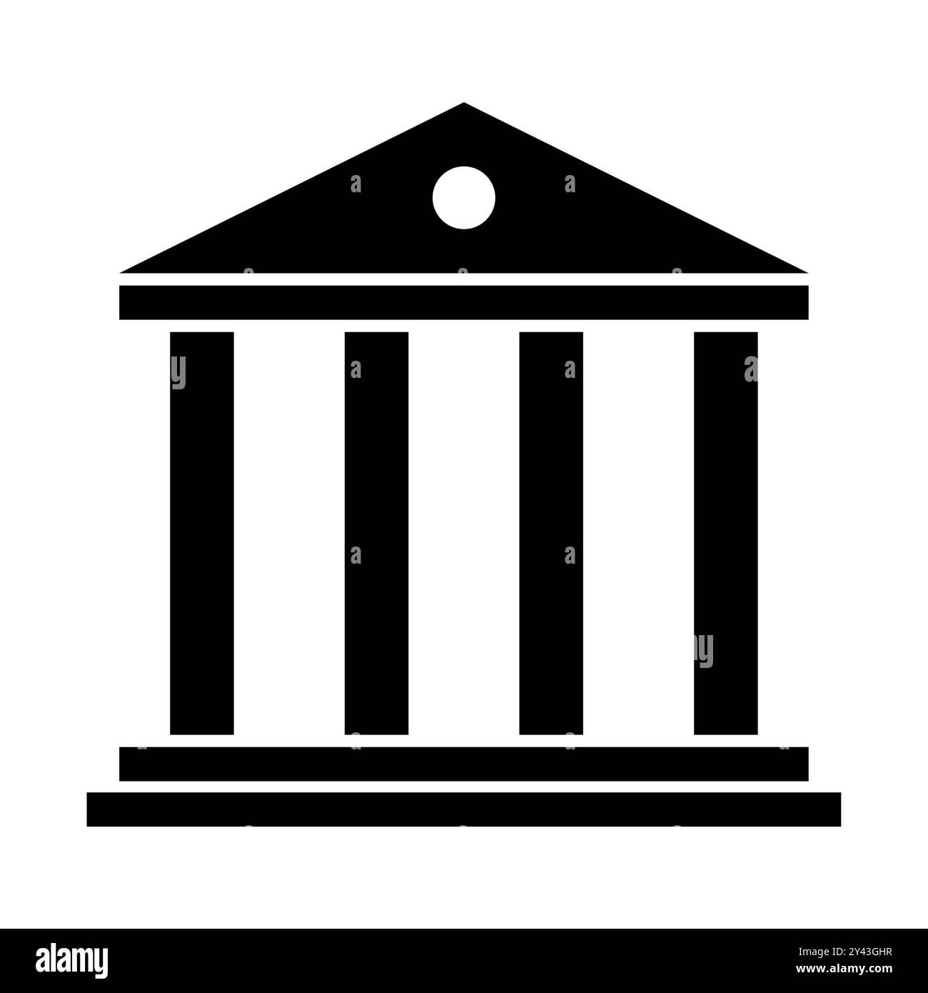 Building university architecture icon, museum roman symbol, flat design ...