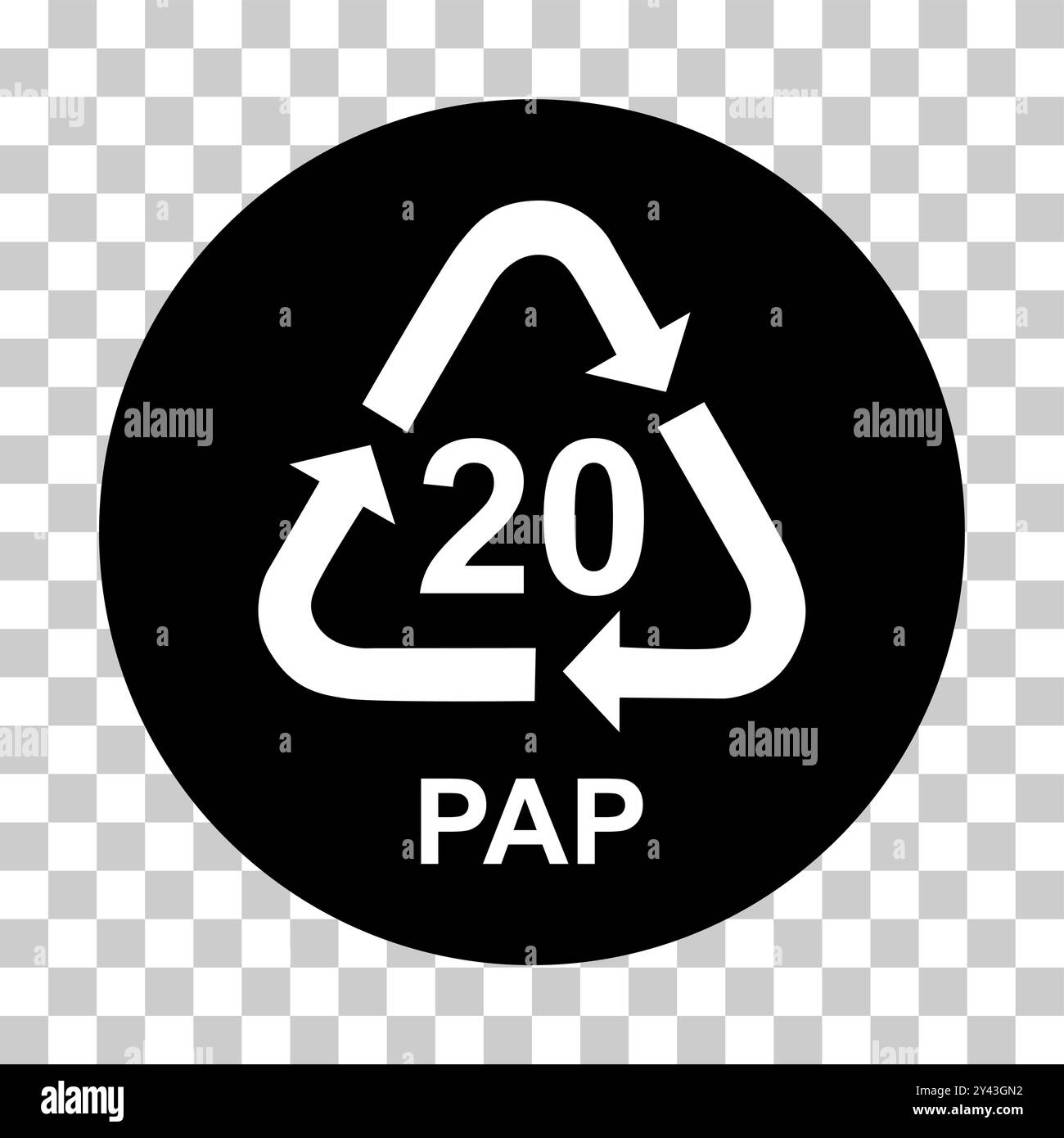 Paper symbol, ecology recycling sign isolated on white background ...