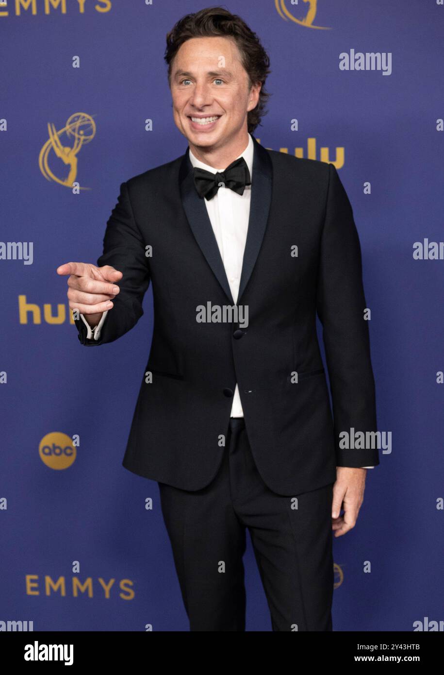 Zach Braff arrives for the 76th annual Primetime Emmy Awards at the ...