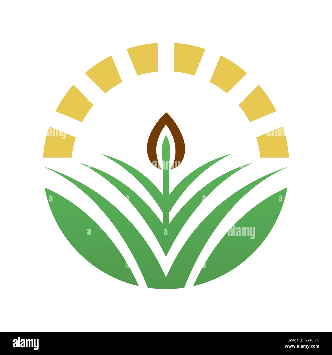 Agronomy logo icon. Agriculture logo design. Agronomy logo with plants ...