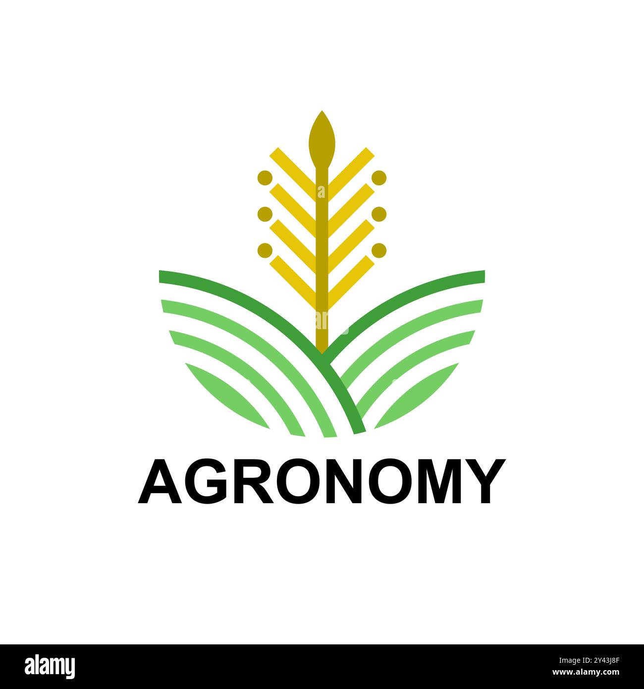 Agronomy logo icon. Agriculture logo design. Agronomy logo with plants ...