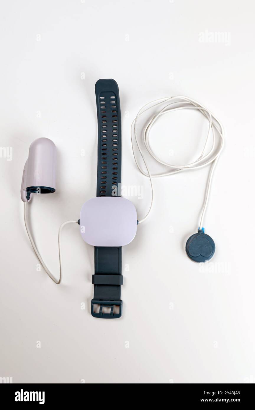 Sleep Apnea Diagnostic medical device Kit isolated on white background ...