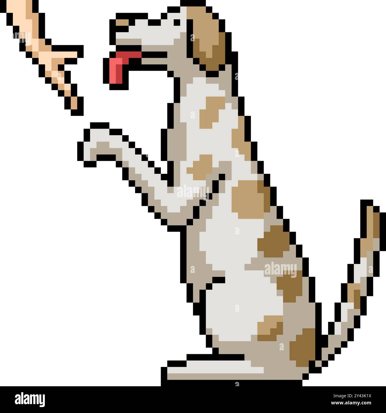 pixel art of dog friendly buddy isolated background Stock Vector Image ...