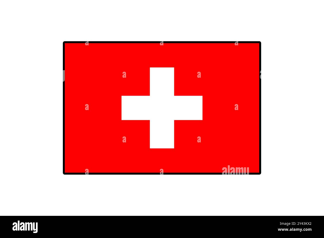 The flag features a bold red background with a prominent white cross at ...