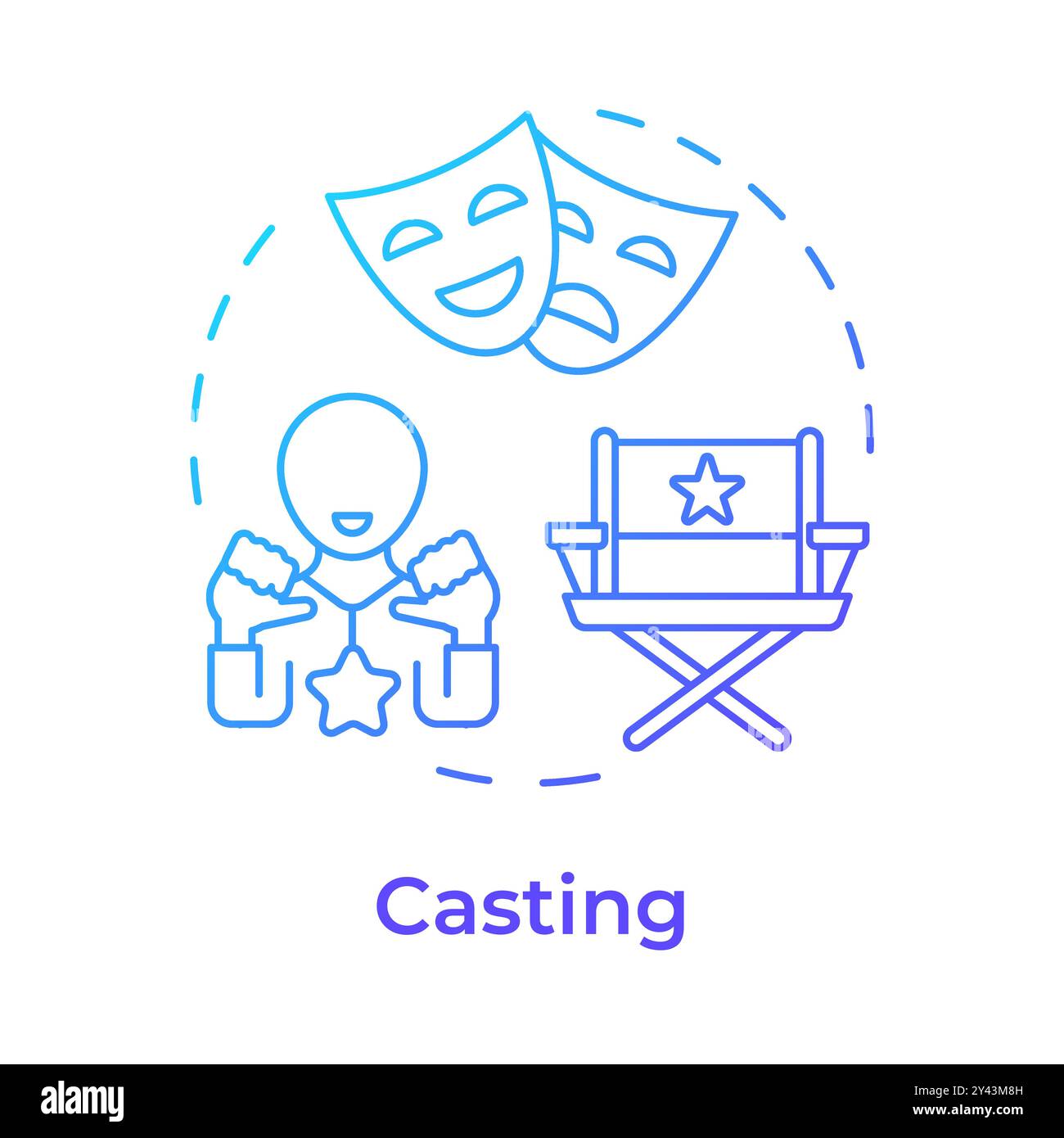 Casting multi color concept icon Stock Vector Image & Art - Alamy