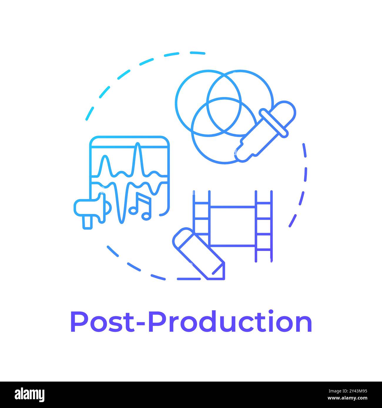 Film post-production multi color concept icon Stock Vector Image & Art ...