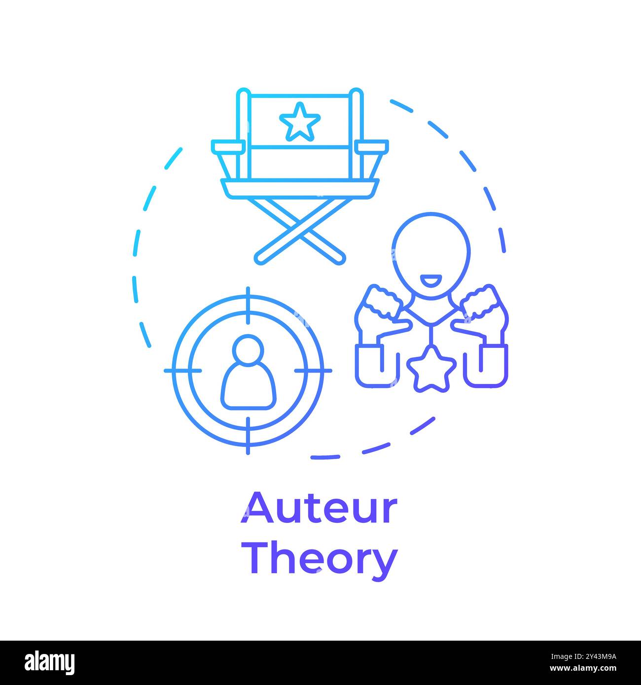 Auteur theory multi color concept icon Stock Vector Image & Art - Alamy