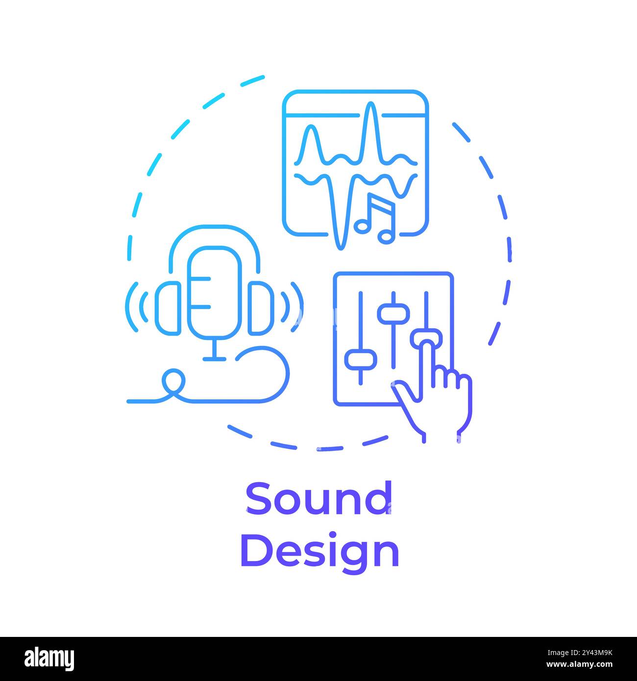 Sound design multi color Stock Vector Images - Alamy