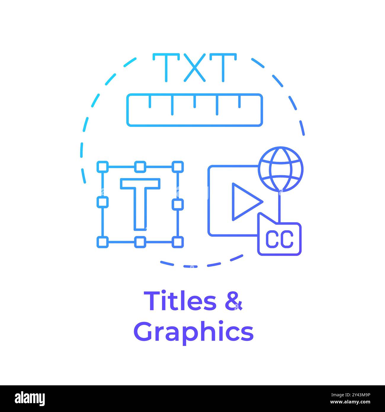 Titles and graphics multi color concept icon Stock Vector Image & Art ...