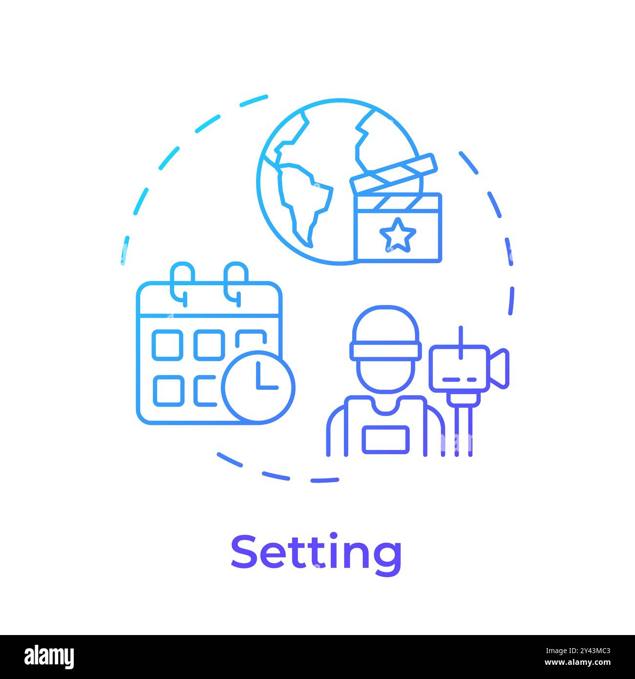 Story setting multi color concept icon Stock Vector Image & Art - Alamy