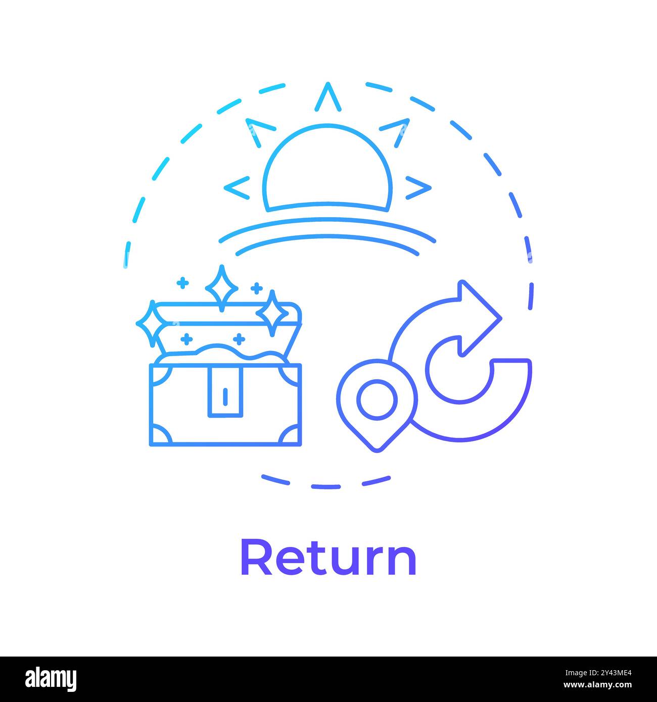 Character return multi color concept icon Stock Vector Image & Art - Alamy