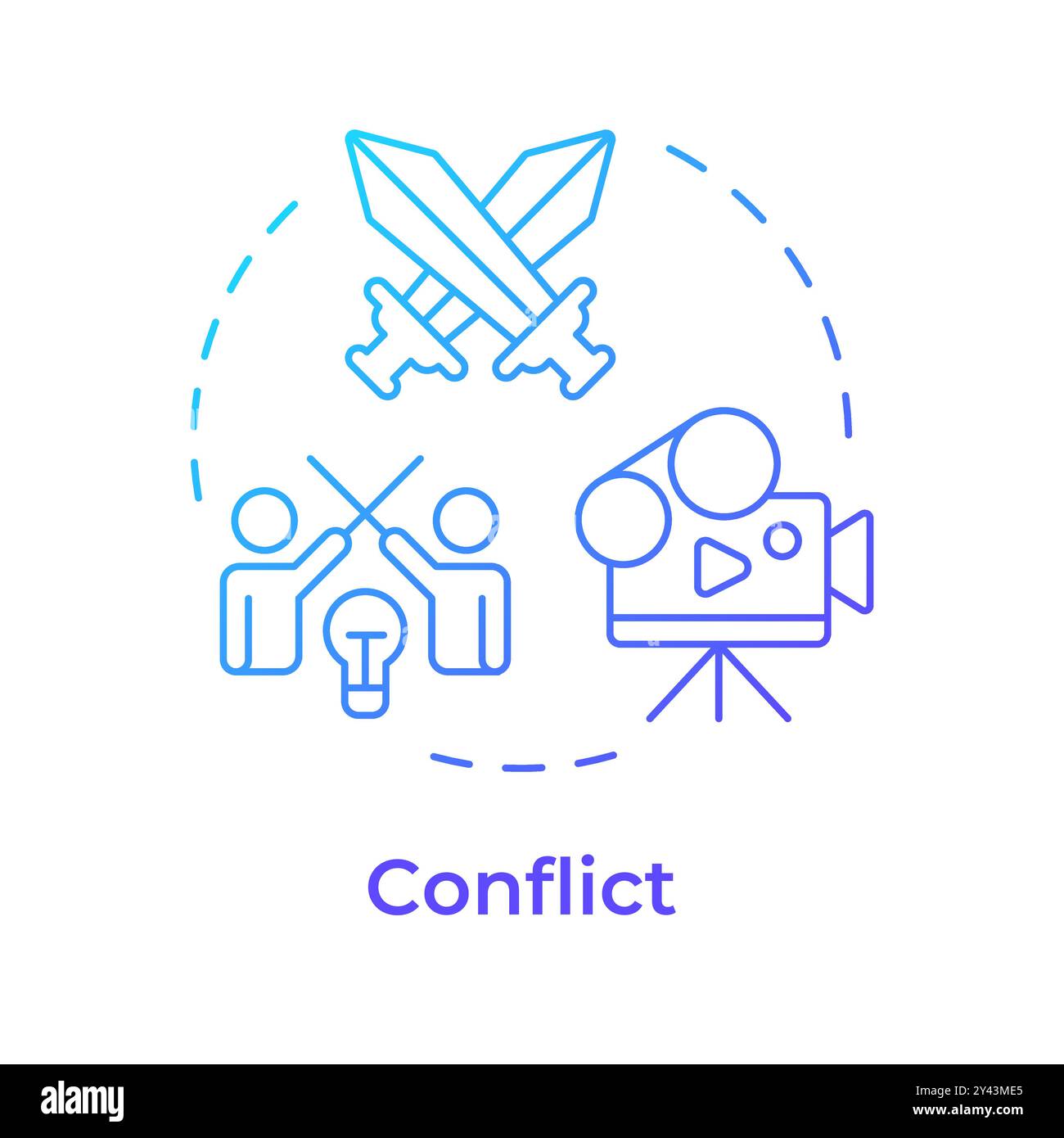 Conflict multi color concept icon Stock Vector Image & Art - Alamy