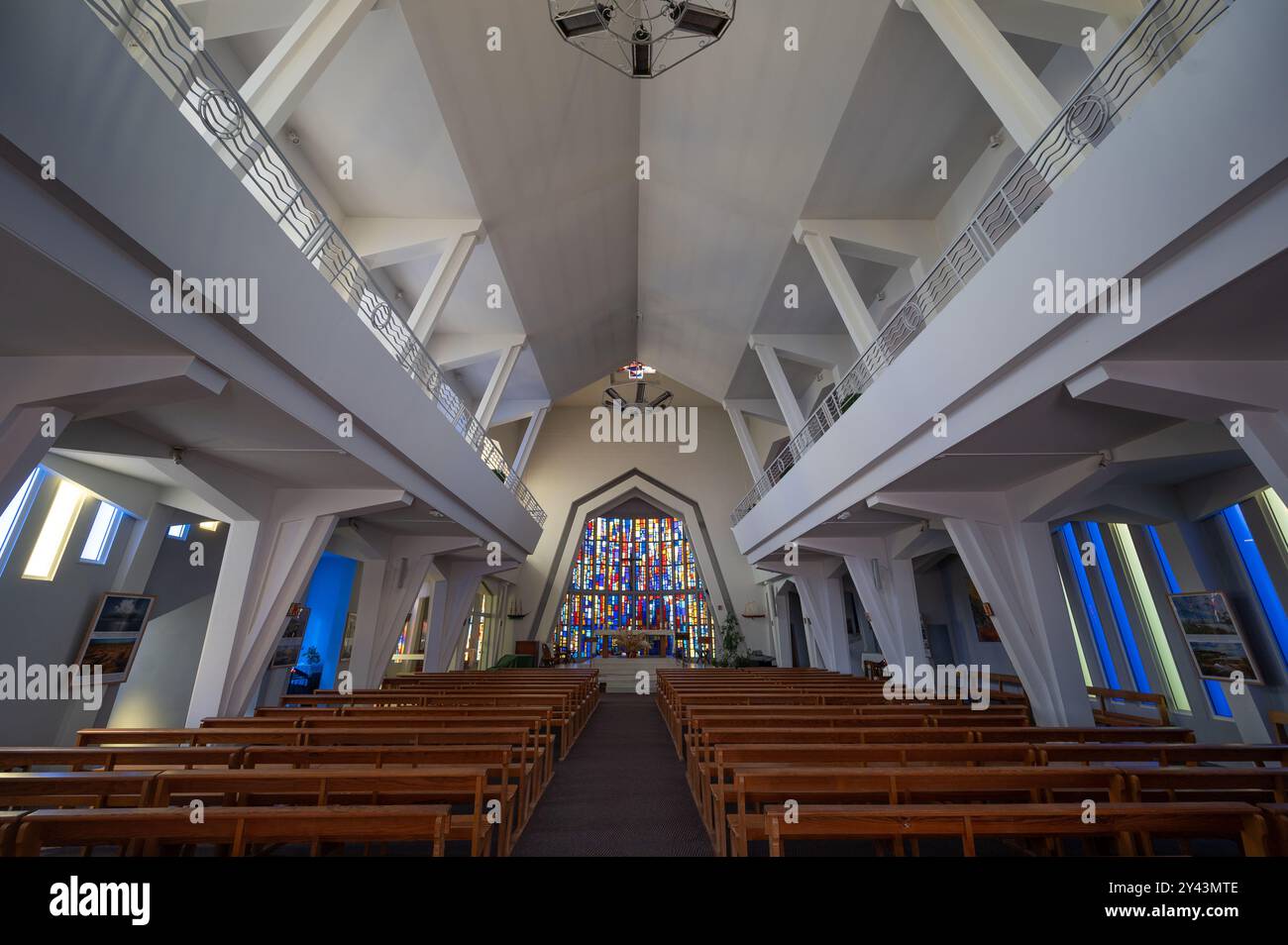 Cap Ferret, France - August 2024 : Interior of Notre Dame des Flots ...