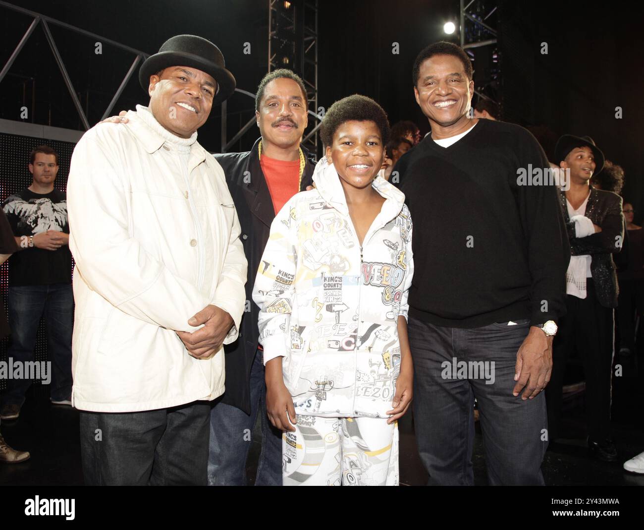 File photo dated 07/10/09 of members of the Jackson family (left to ...