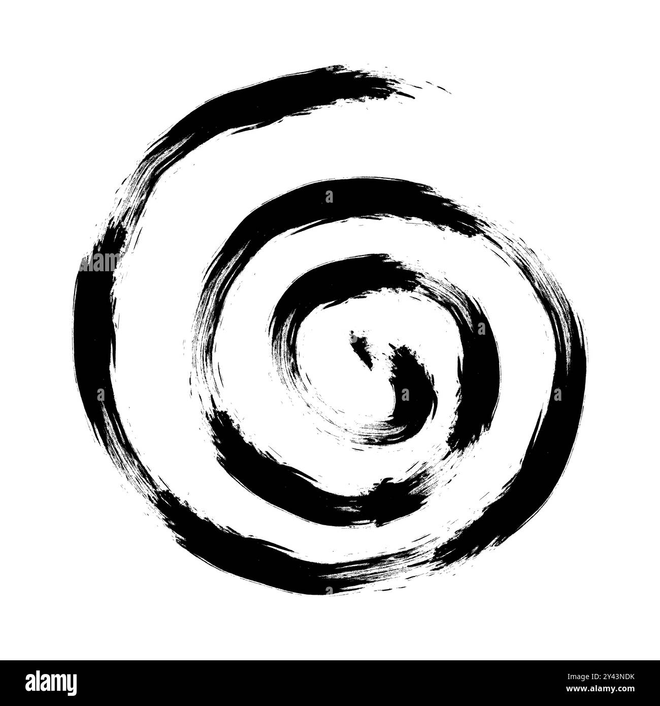 Spiral abstract circle, swirl brush stroke hypnosis psychedelic shape ...