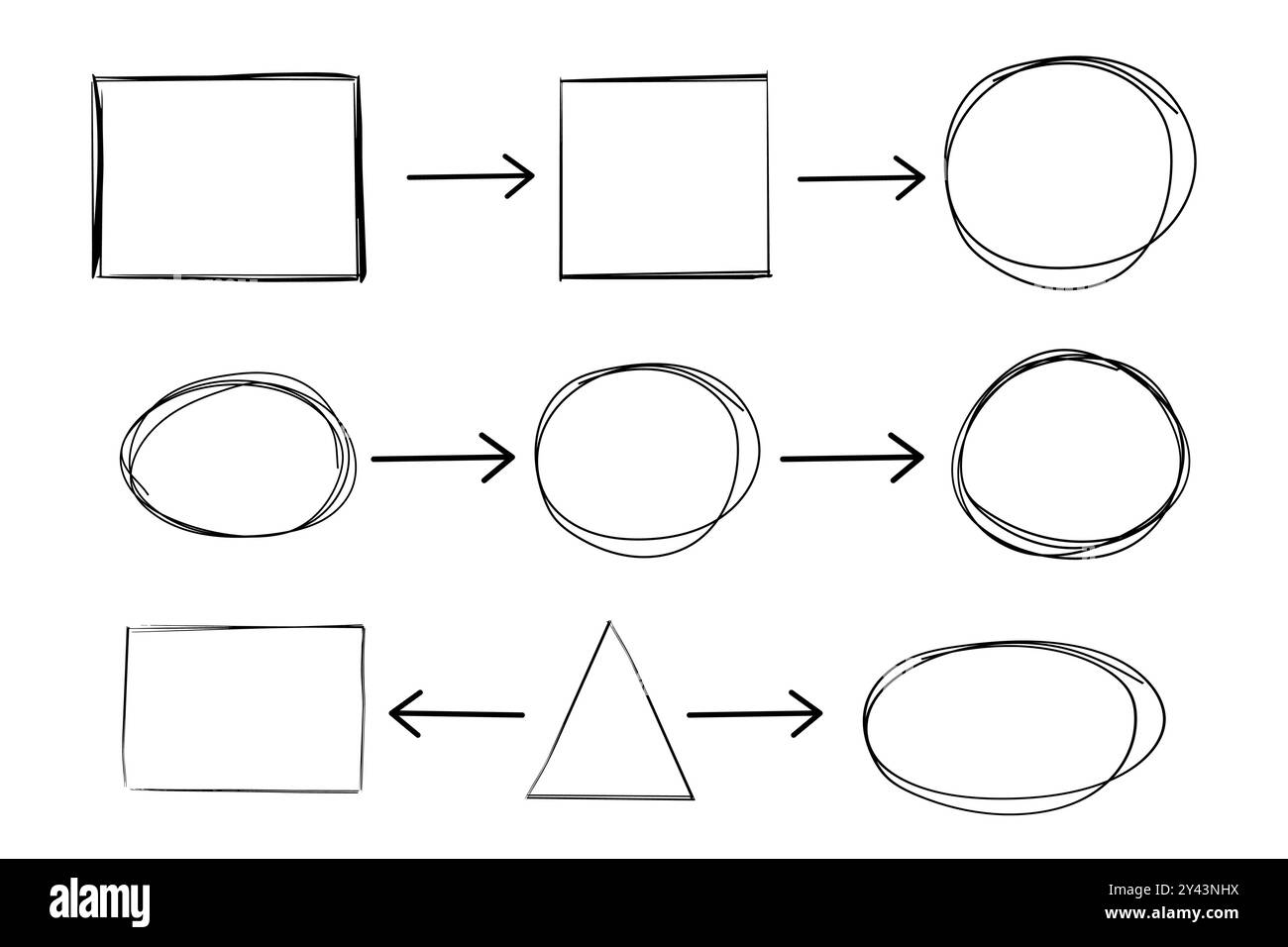 Mind map infographic diagram doodle line free hand drawing. Idea scheme ...