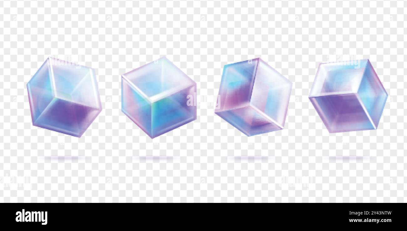 Abstract isometric background glass cubes hi-res stock photography and ...