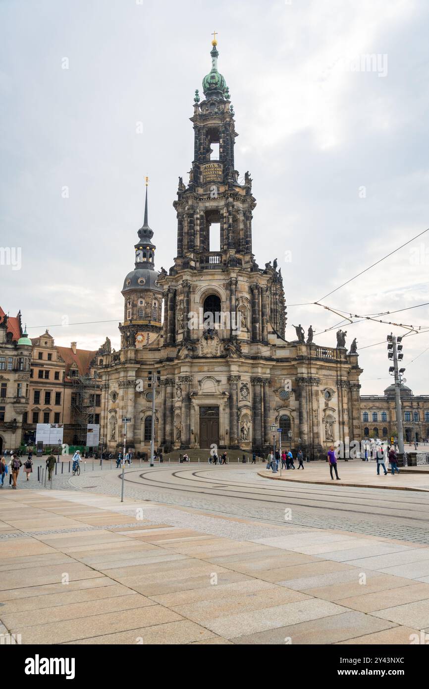 The Dresden Cathedral, Cathedral of the Holy Trinity, Dresden Stock ...