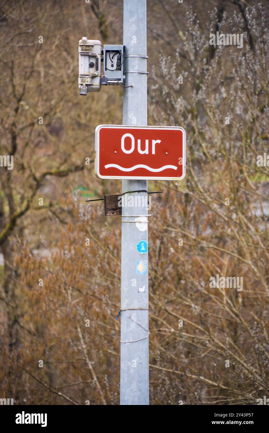 The Border Bridge over the Our River at Wallendorf, more or less along ...