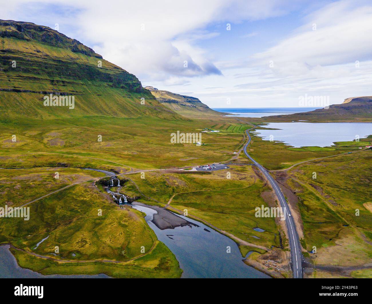 Aerial view of Kirkjufel mountain in Iceland Stock Photo - Alamy