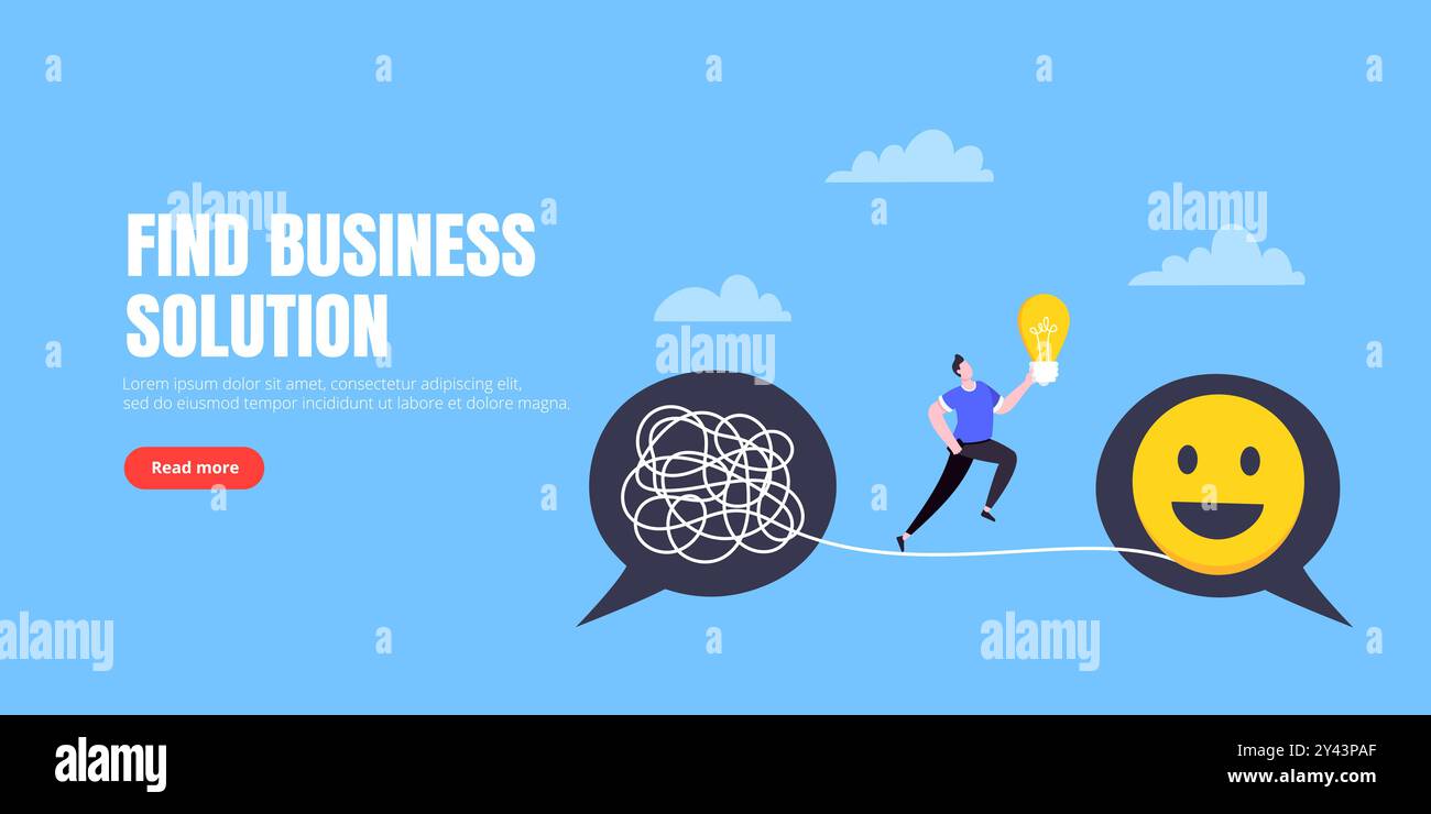 Understanding problem solution simplify challenge Stock Vector Image ...