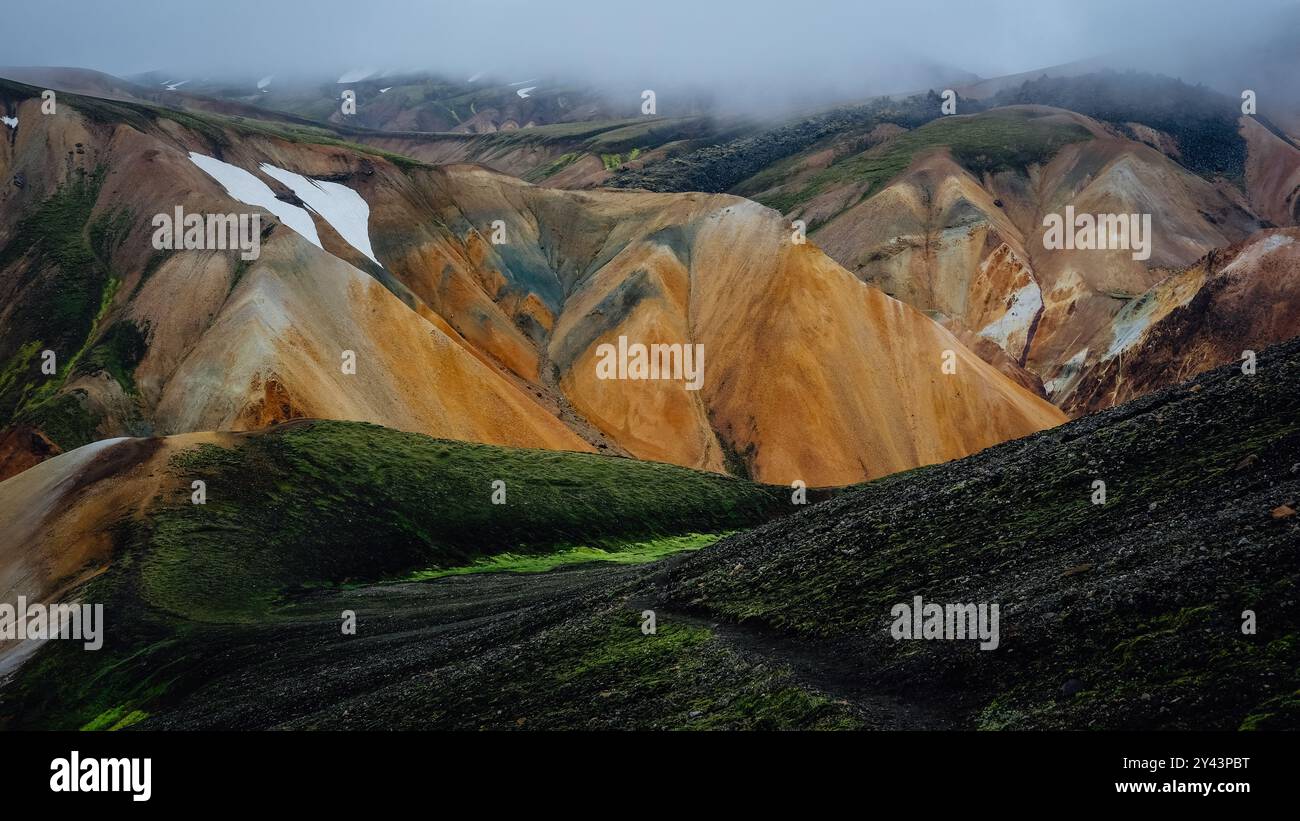 Drone aerial landmannalaugar mountain hi-res stock photography and images - Alamy