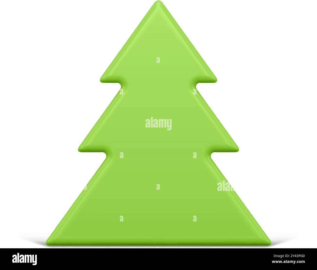Minimalist slim luxury green Christmas tree curved triangle decorative ...
