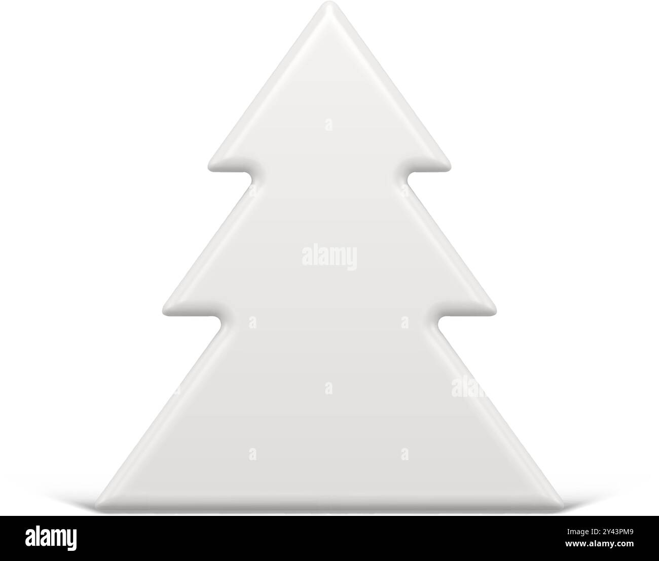 Minimalist slim luxury white Christmas tree curved triangle decorative ...
