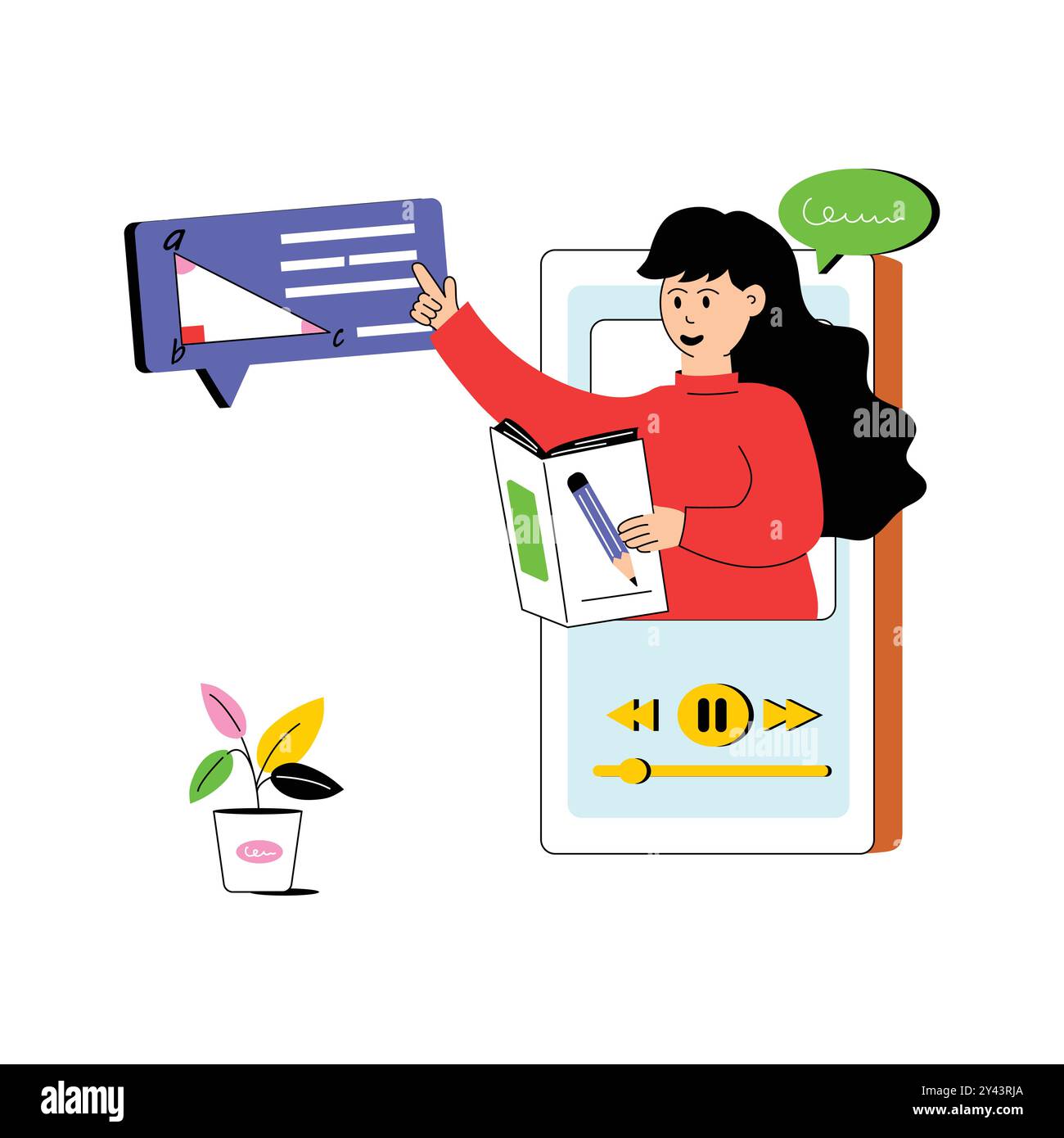 Female student presentation Stock Vector Images - Alamy
