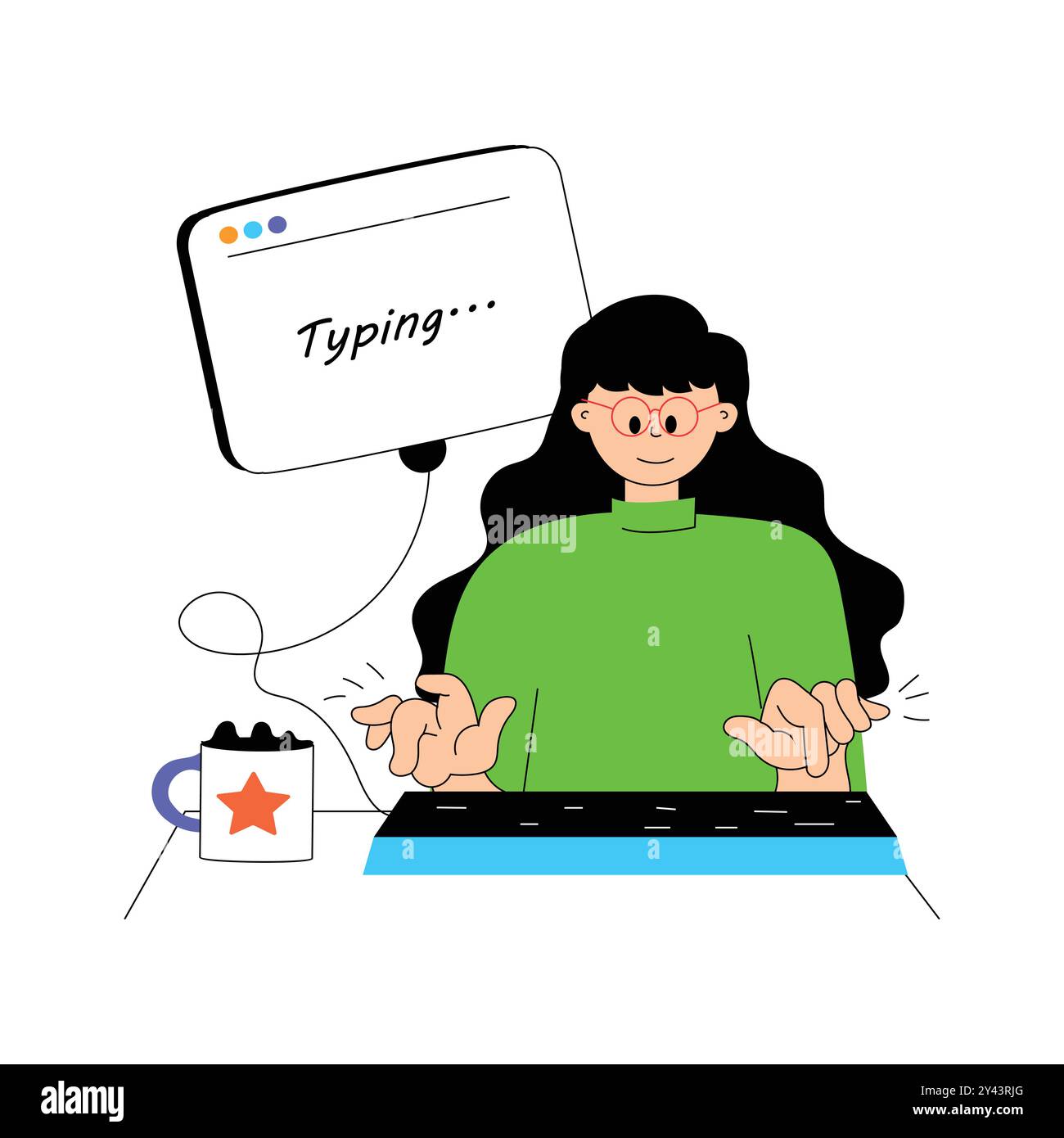 Typing test Cut Out Stock Images & Pictures - Alamy