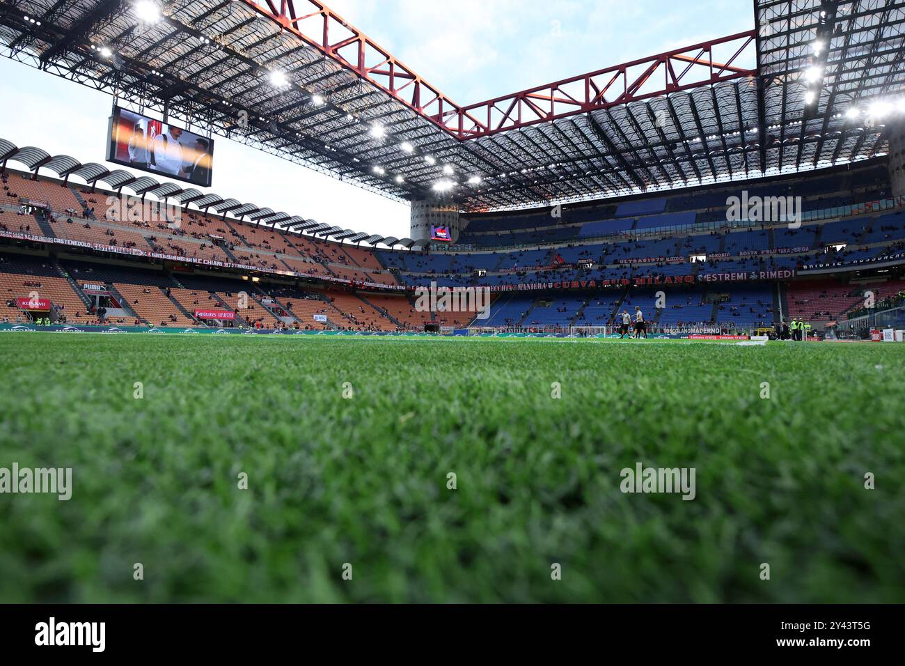 General view of Giuseppe Meazza Stadium before the Serie A match ...