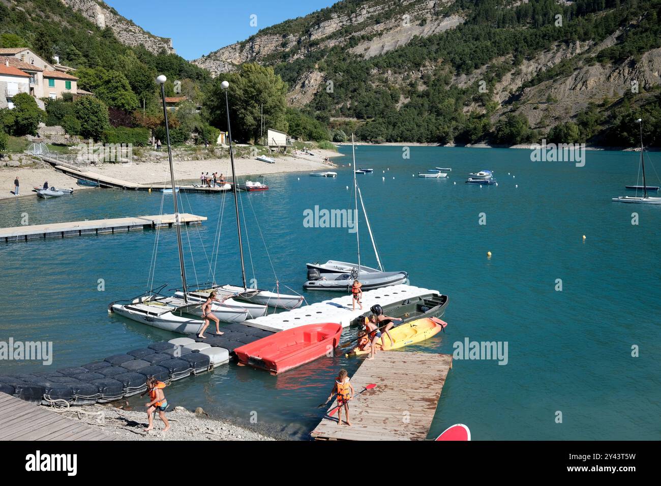 Lake Castillon at St Julien du Verdon in France Stock Photo - Alamy