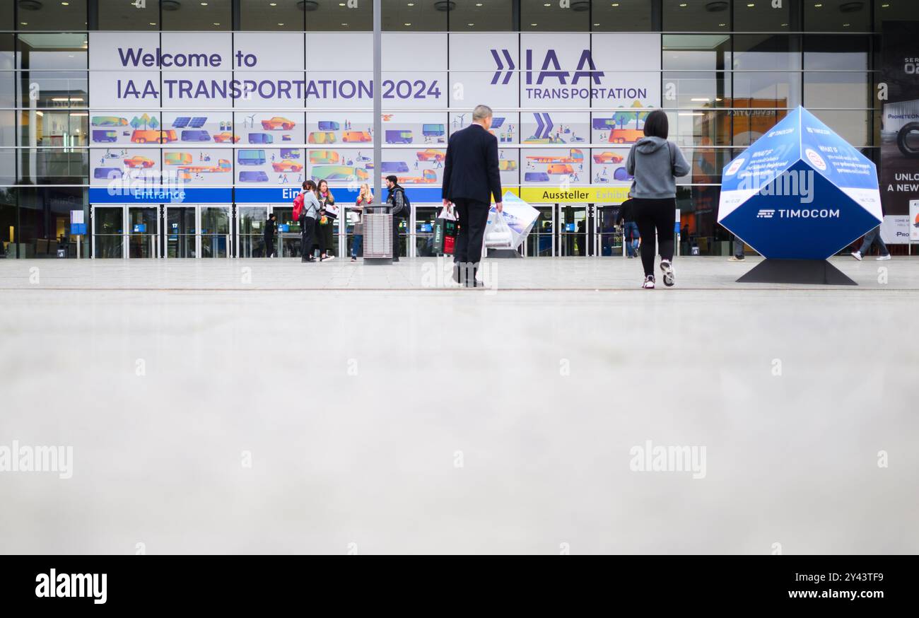 Hanover, Germany. 16th Sep, 2024. Visitors attend the IAA ...