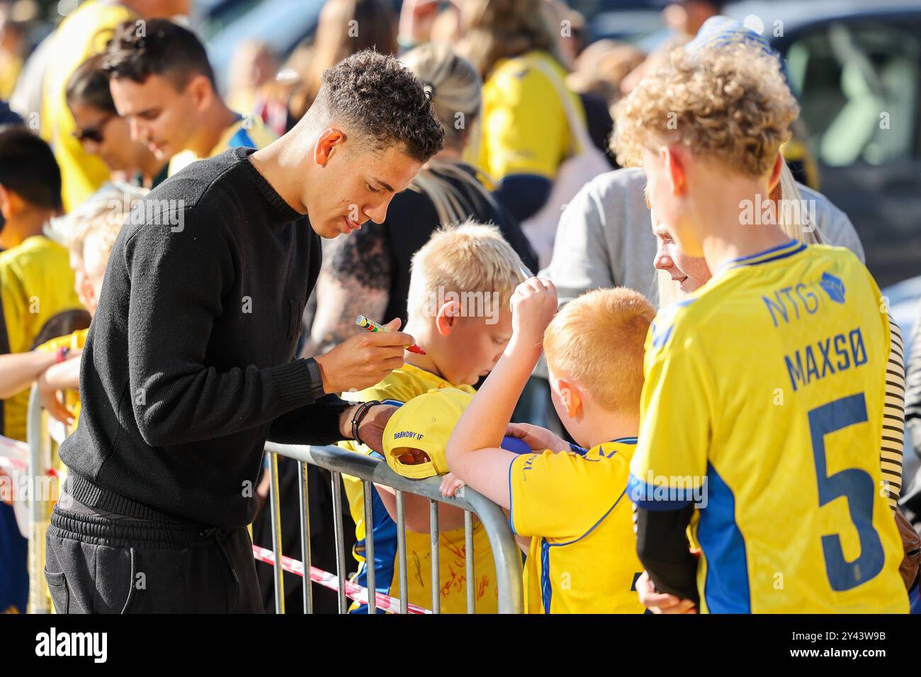 Brondby, Denmark. 15th Sep, 2024. Clement Bischoff) of Broendby IF seen ...