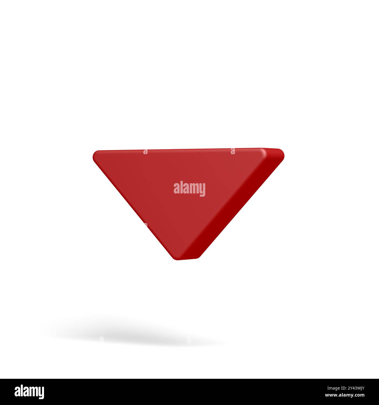 Red arrow pointing down. Isolated. 3d illustration Stock Photo - Alamy