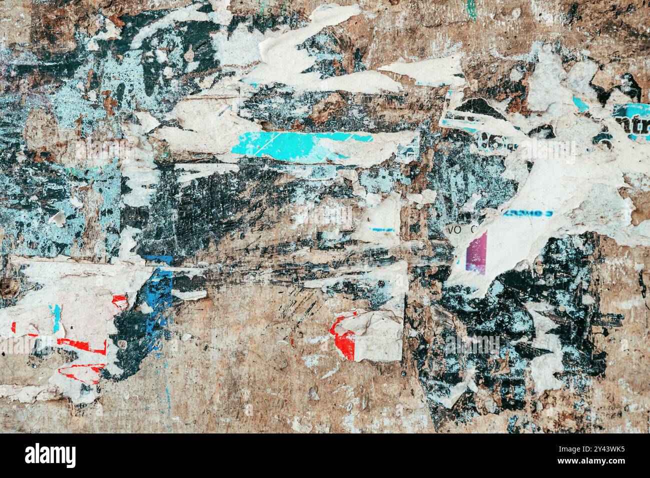 Torn ripped poster paper texture on concrete wall as background Stock ...