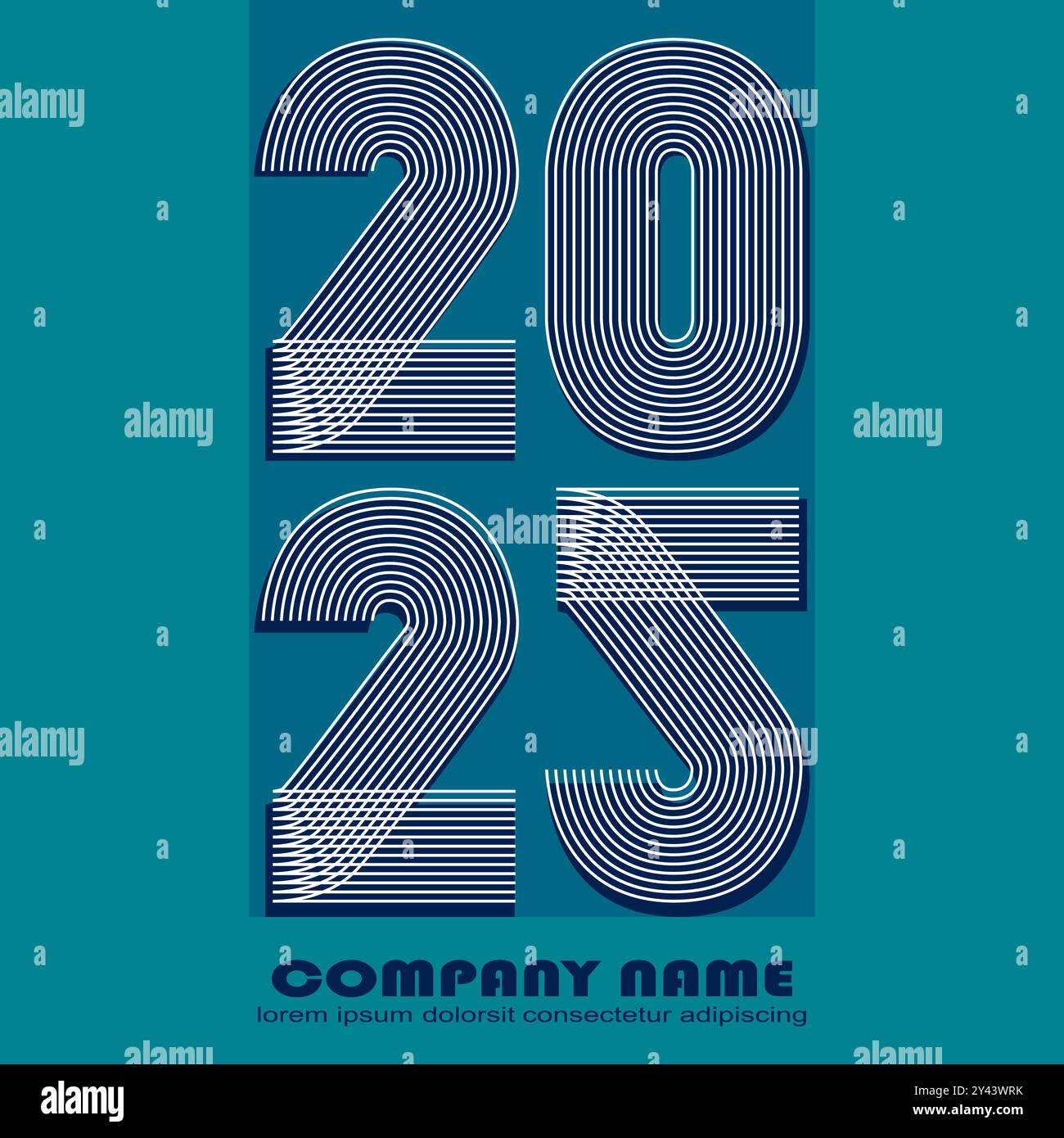 Retro 2025 abstract background vector illustration. Trendy graphic ...