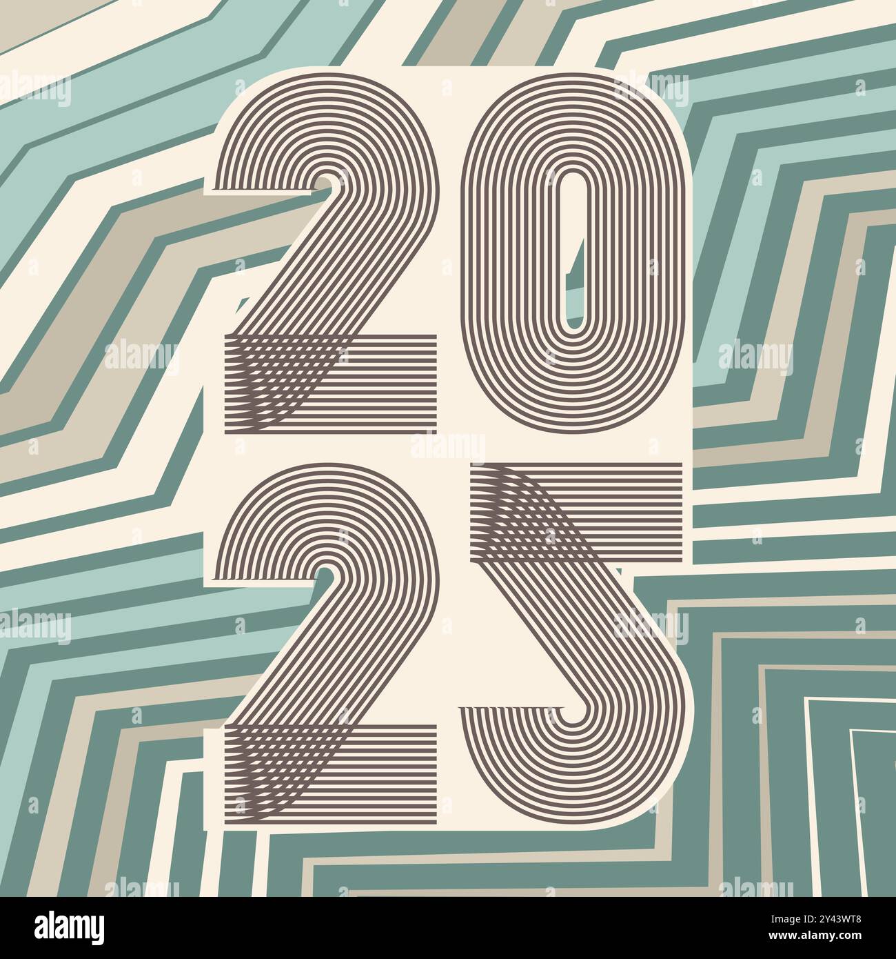 Retro 2025 abstract background vector illustration. Trendy graphic ...