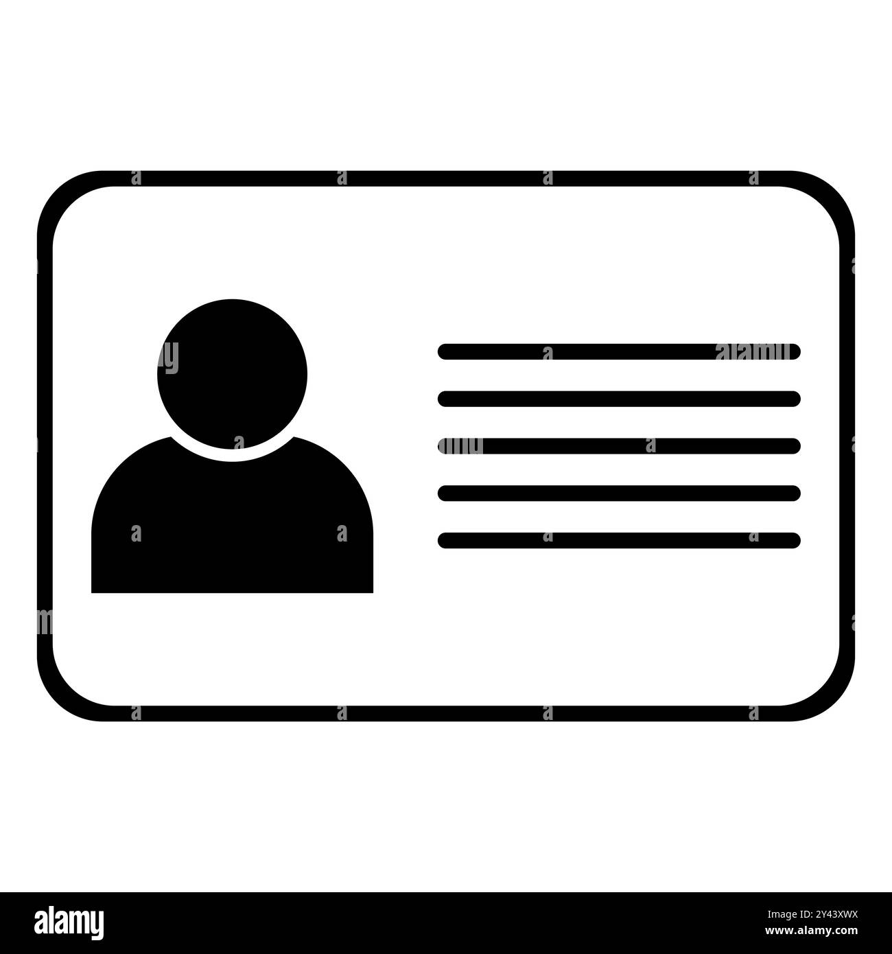 Identification card icon Vector Illustration template. ID card ...