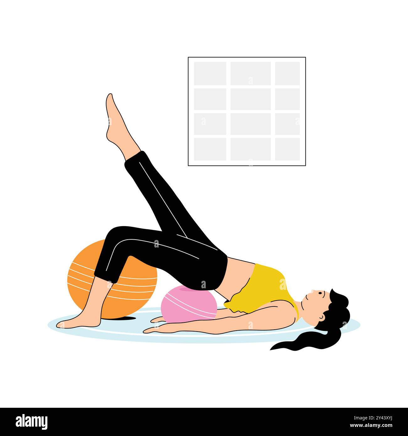 Ball exercise Stock Vector Images - Alamy