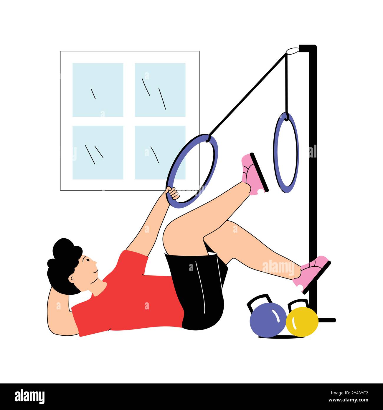 Woman doing abs exercise Stock Vector Images - Alamy